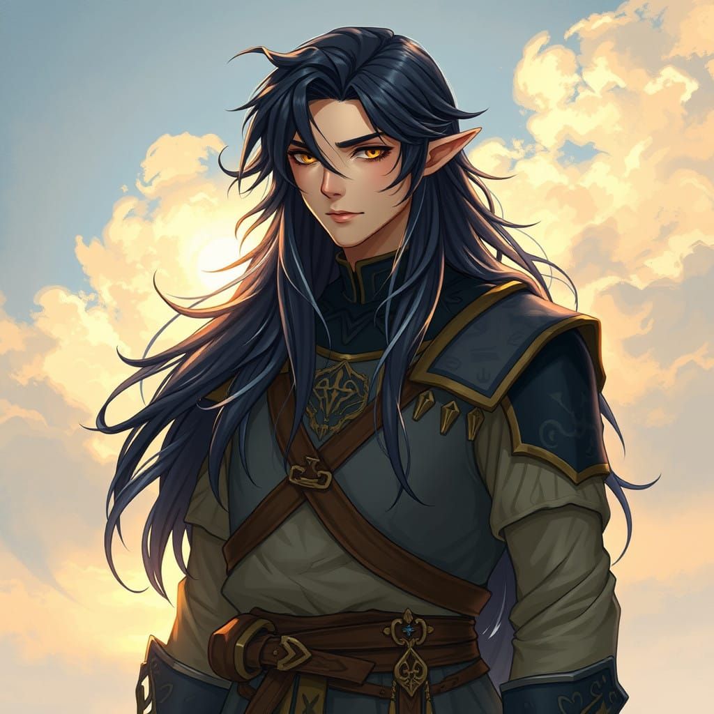 Vali Ravenclaw as a male Legend Of Zelda character with black and white ...