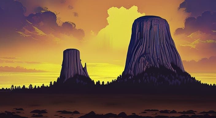 Colorful Mountain Scene Sunrise - AI Generated Artwork - NightCafe Creator