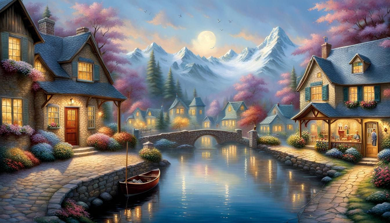 One Word Prompt Challenge - Kinkade - AI Generated Artwork - NightCafe ...
