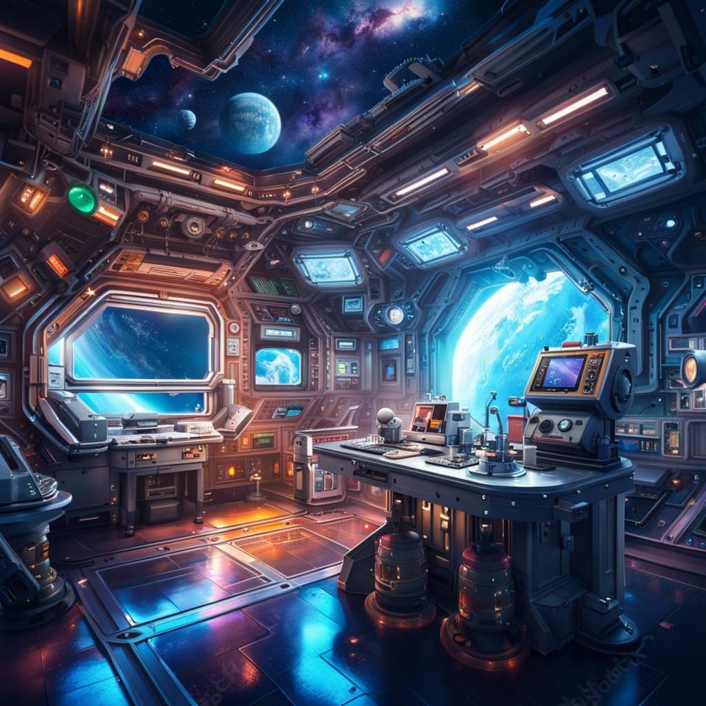Science Laboratory in Space Station - AI Generated Artwork - NightCafe ...