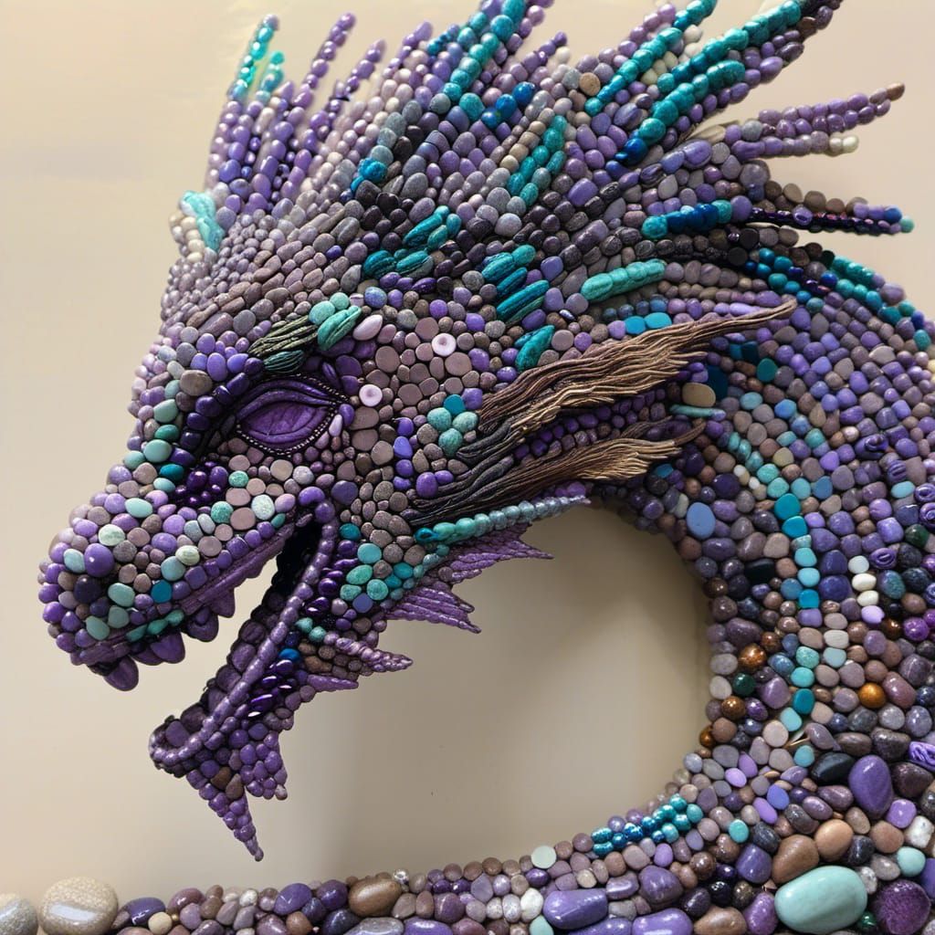 Pebble Art: Dragon - AI Generated Artwork - NightCafe Creator