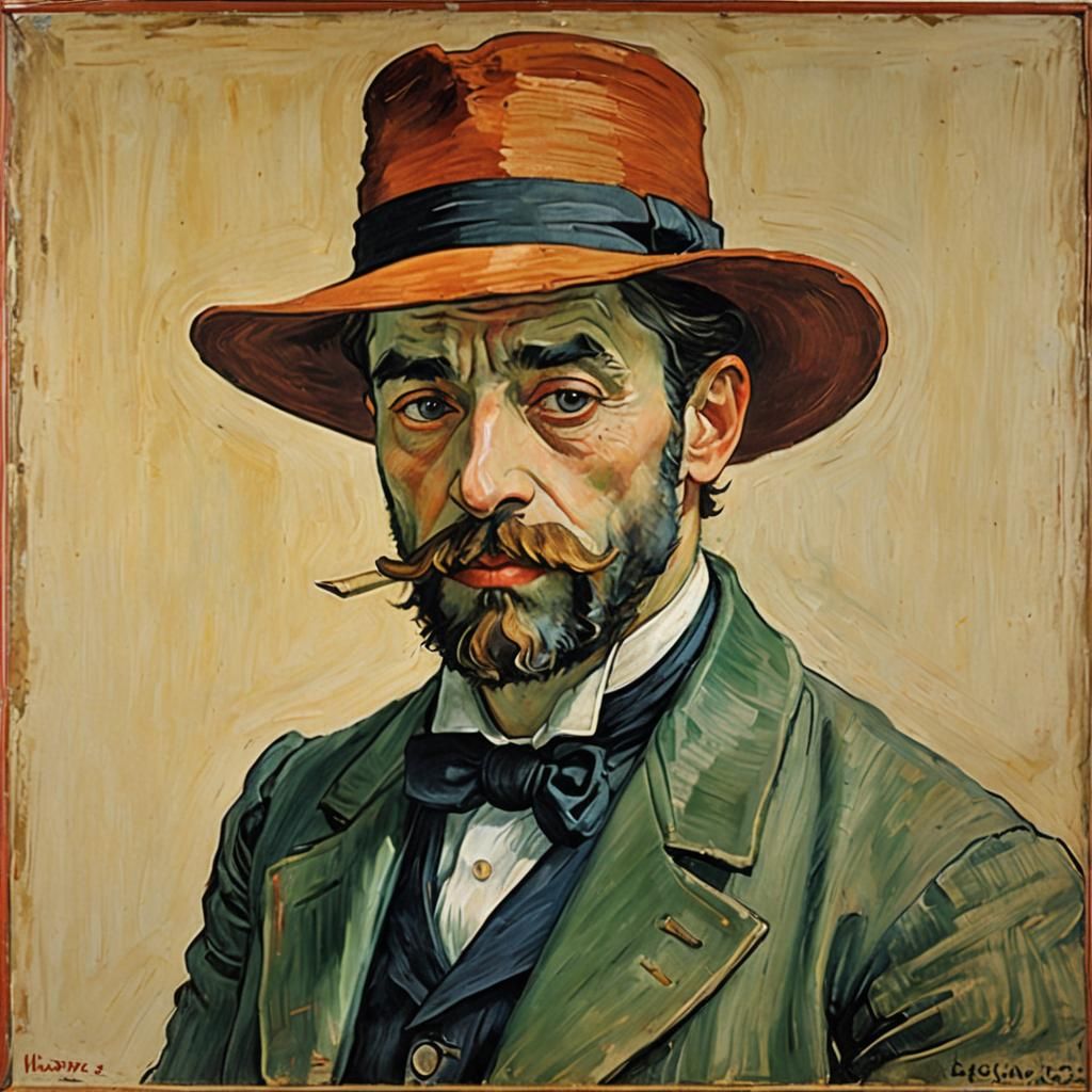 Self-portrait of Henri de Toulouse-Lautrec - AI Generated Artwork ...