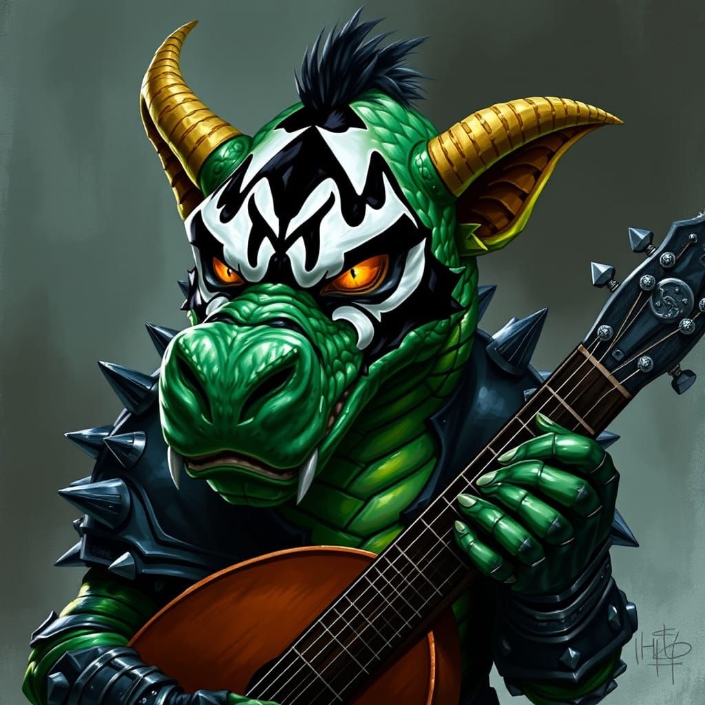 Dramatic Kobold Portrait in Dark, Ornate KISS Styl... - AI Art