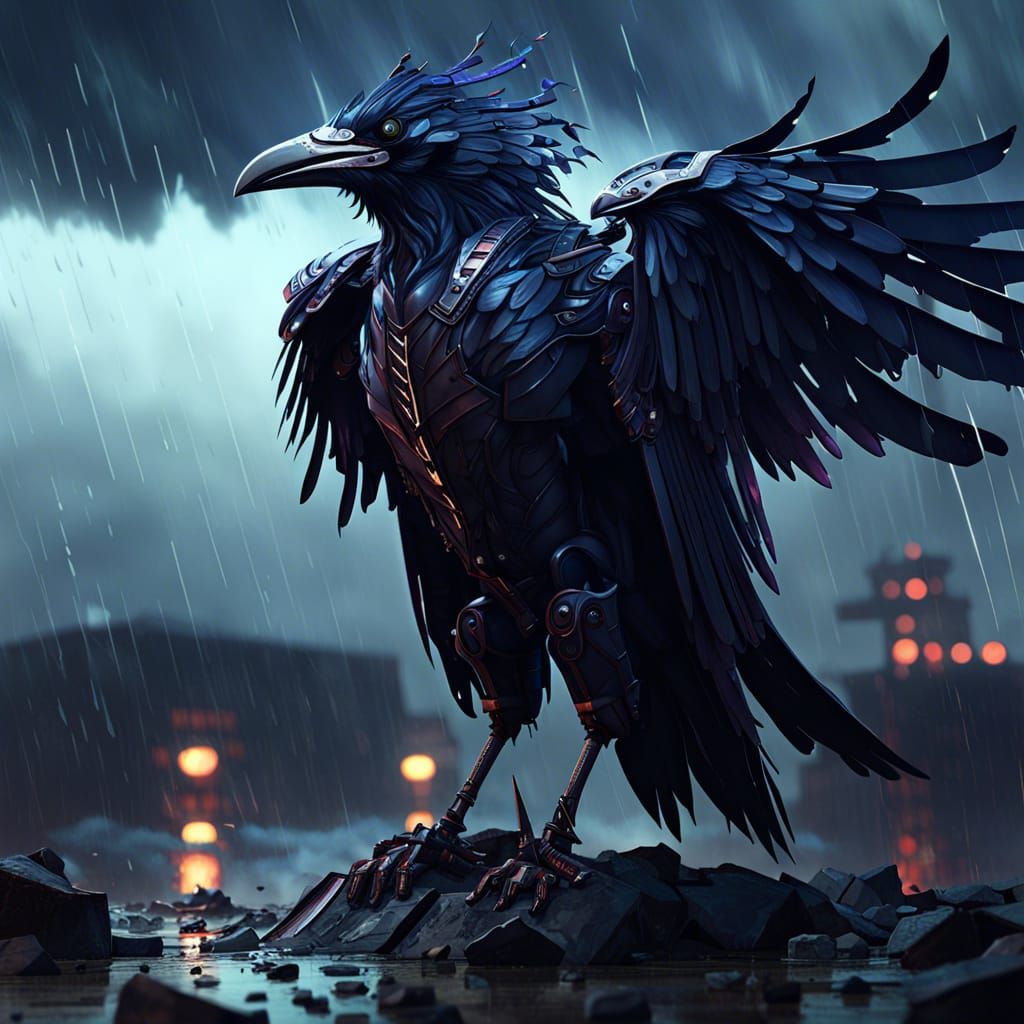 Raven Knight - AI Generated Artwork - NightCafe Creator