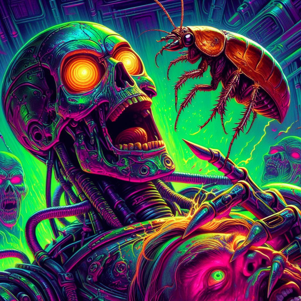 Roaches vs Robots - AI Generated Artwork - NightCafe Creator