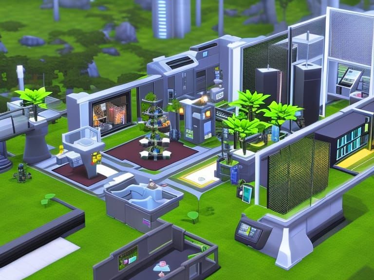 A botanical Genetic Laboratory. The original first sims game Style view ...