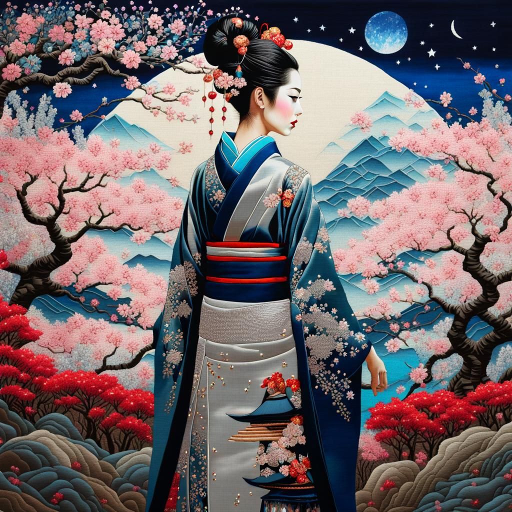 Pretty in Pink Geisha! - AI Generated Artwork - NightCafe Creator