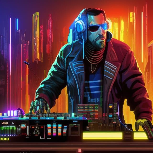 Cyborg DJ - AI Generated Artwork - NightCafe Creator