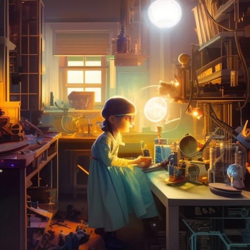 In the lab (II) - AI Generated Artwork - NightCafe Creator