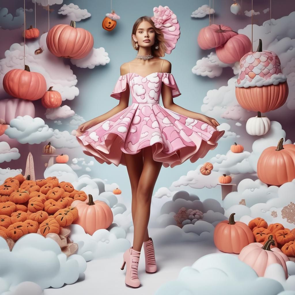 Shades Of Pink Mini Evening Dress Realistic & Creative. Redone. - AI ...