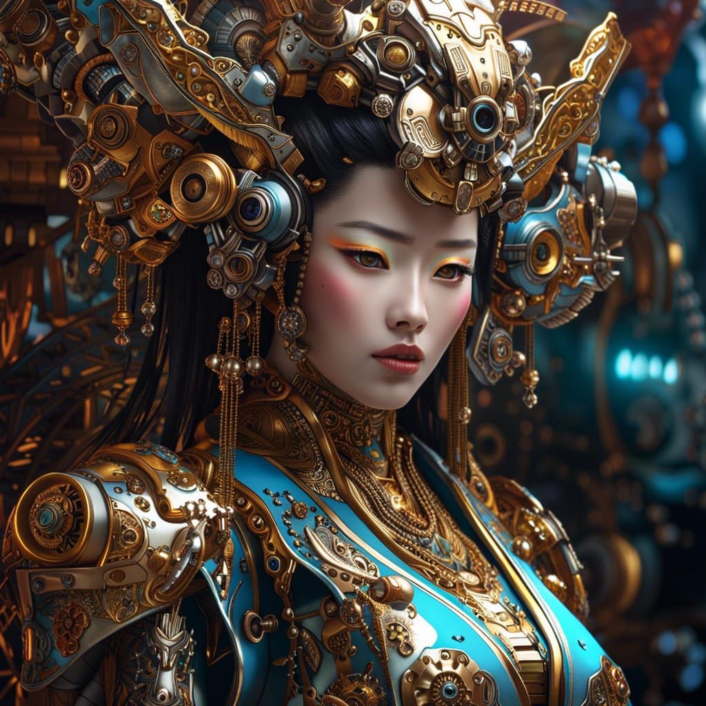 mecha geisha - AI Generated Artwork - NightCafe Creator
