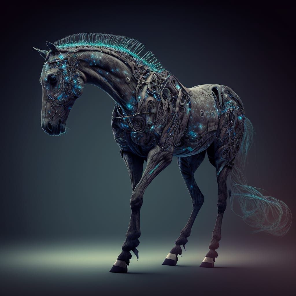 Alien Horse - AI Generated Artwork - NightCafe Creator