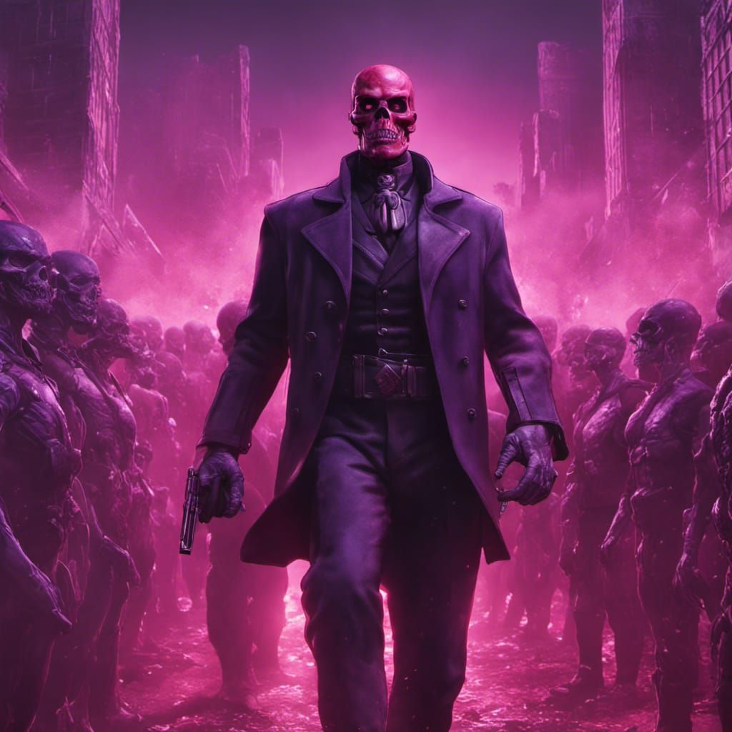 Scarlet Skull leading the Purple Shirts - AI Generated Artwork ...