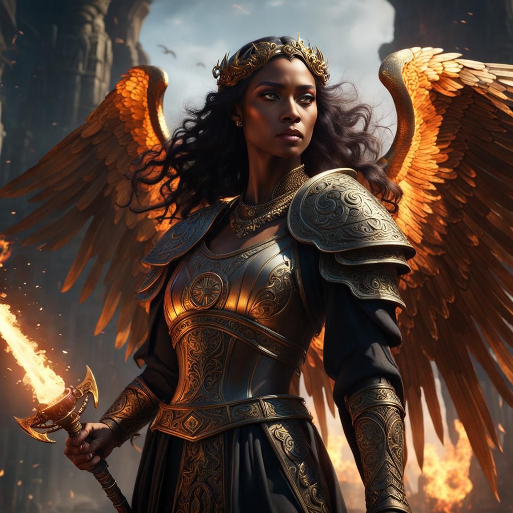 Dumah, she is a Jewish Angel with a flaming sword and she is the angel ...