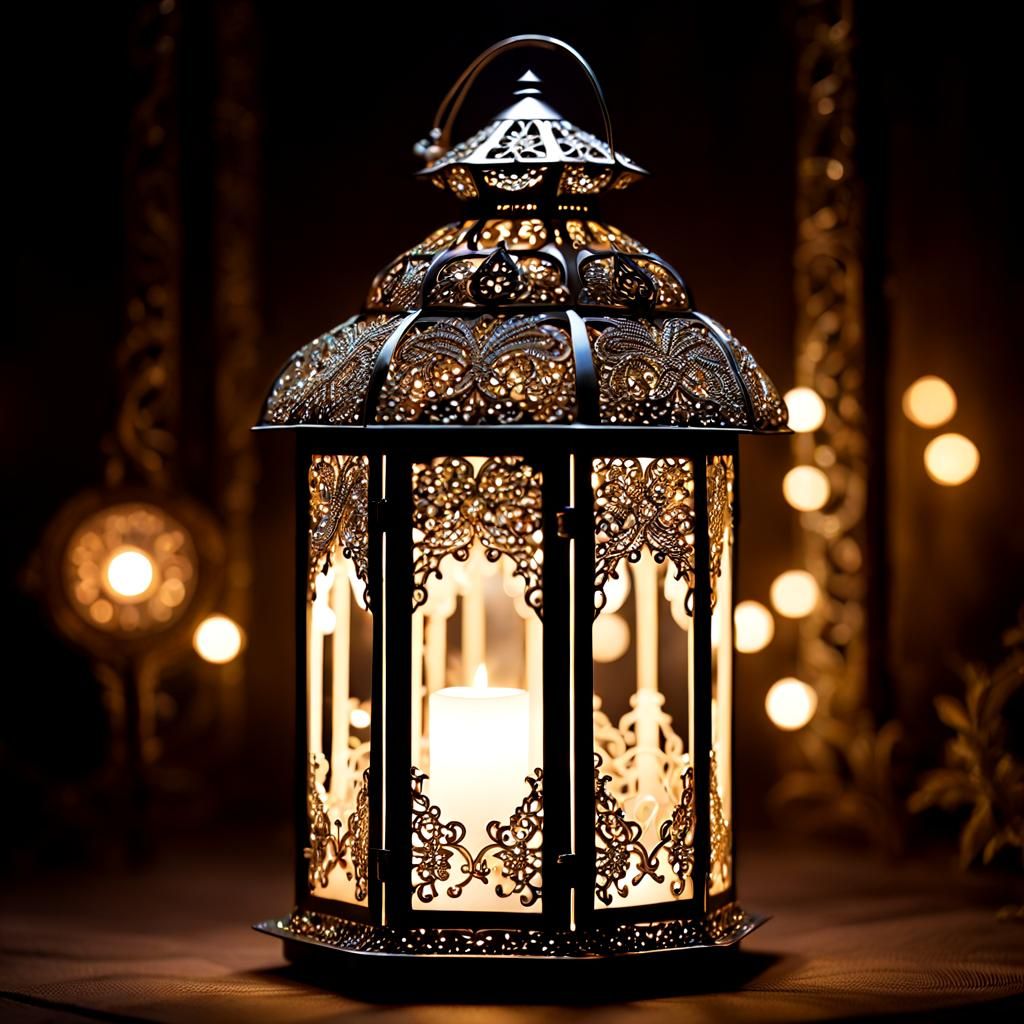 Silver lantern - AI Generated Artwork - NightCafe Creator