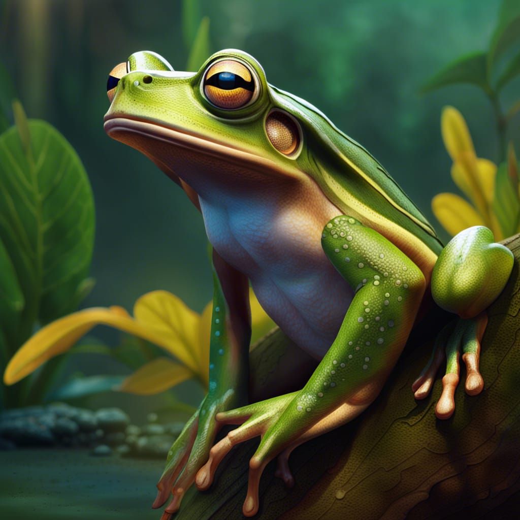 Giant tree-frog - AI Generated Artwork - NightCafe Creator