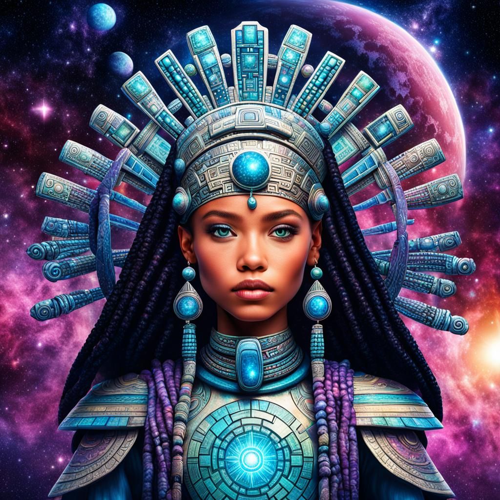aztec princess galactic - AI Generated Artwork - NightCafe Creator