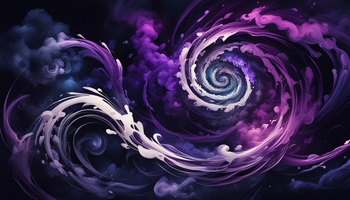 Dark Void Background :: Spiral Background :: Japanese Ink Smoke ...