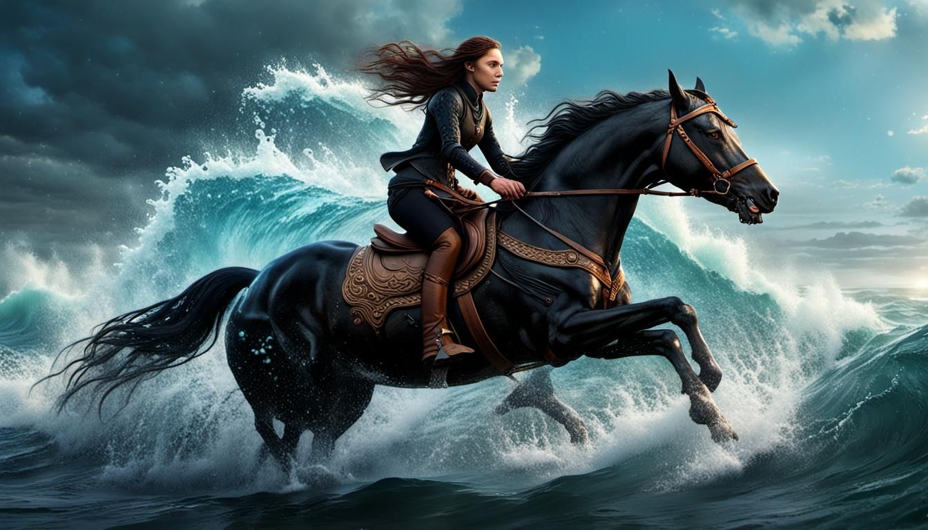 A woman confidently riding - AI Generated Artwork - NightCafe Creator