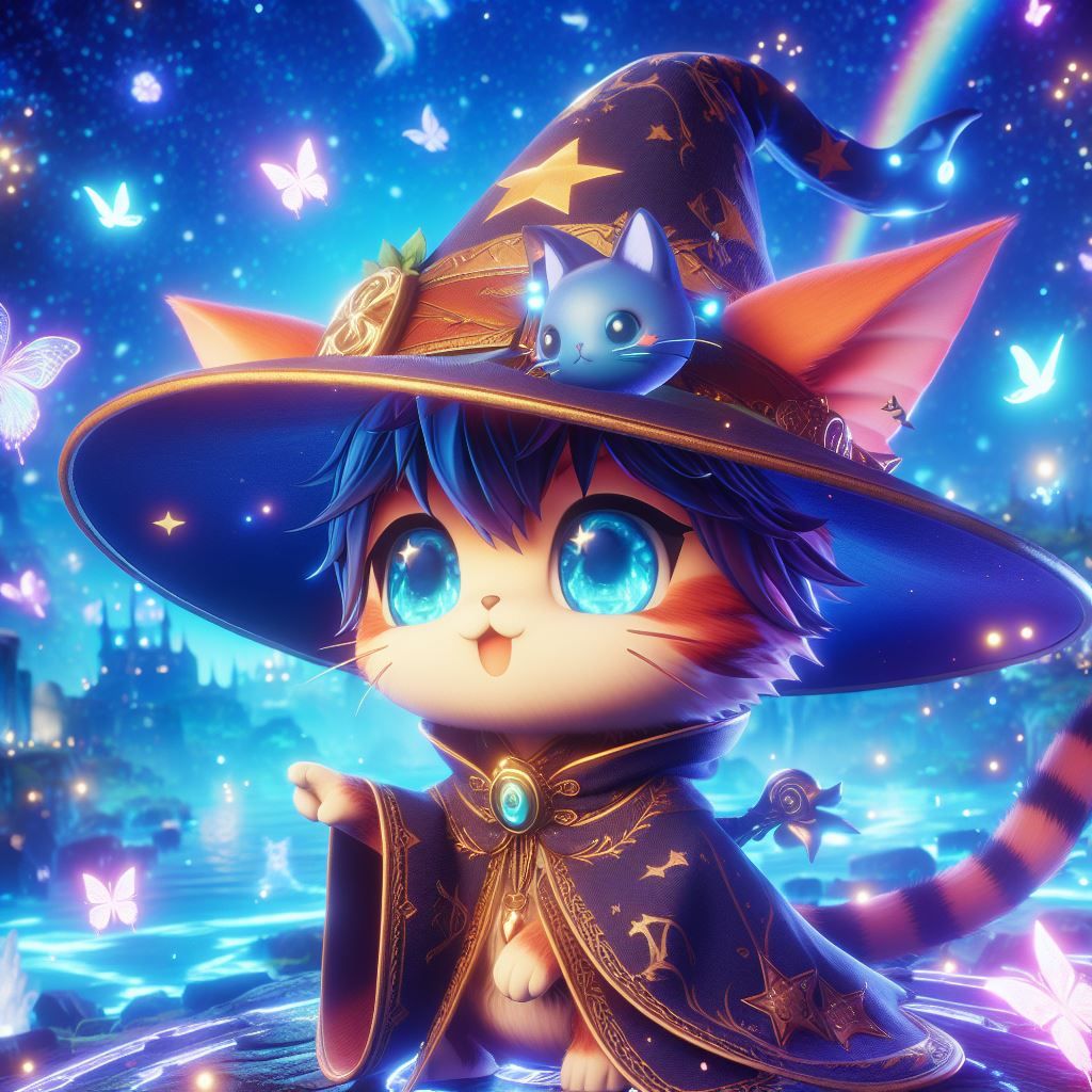 Chibi Wizard cat - AI Generated Artwork - NightCafe Creator