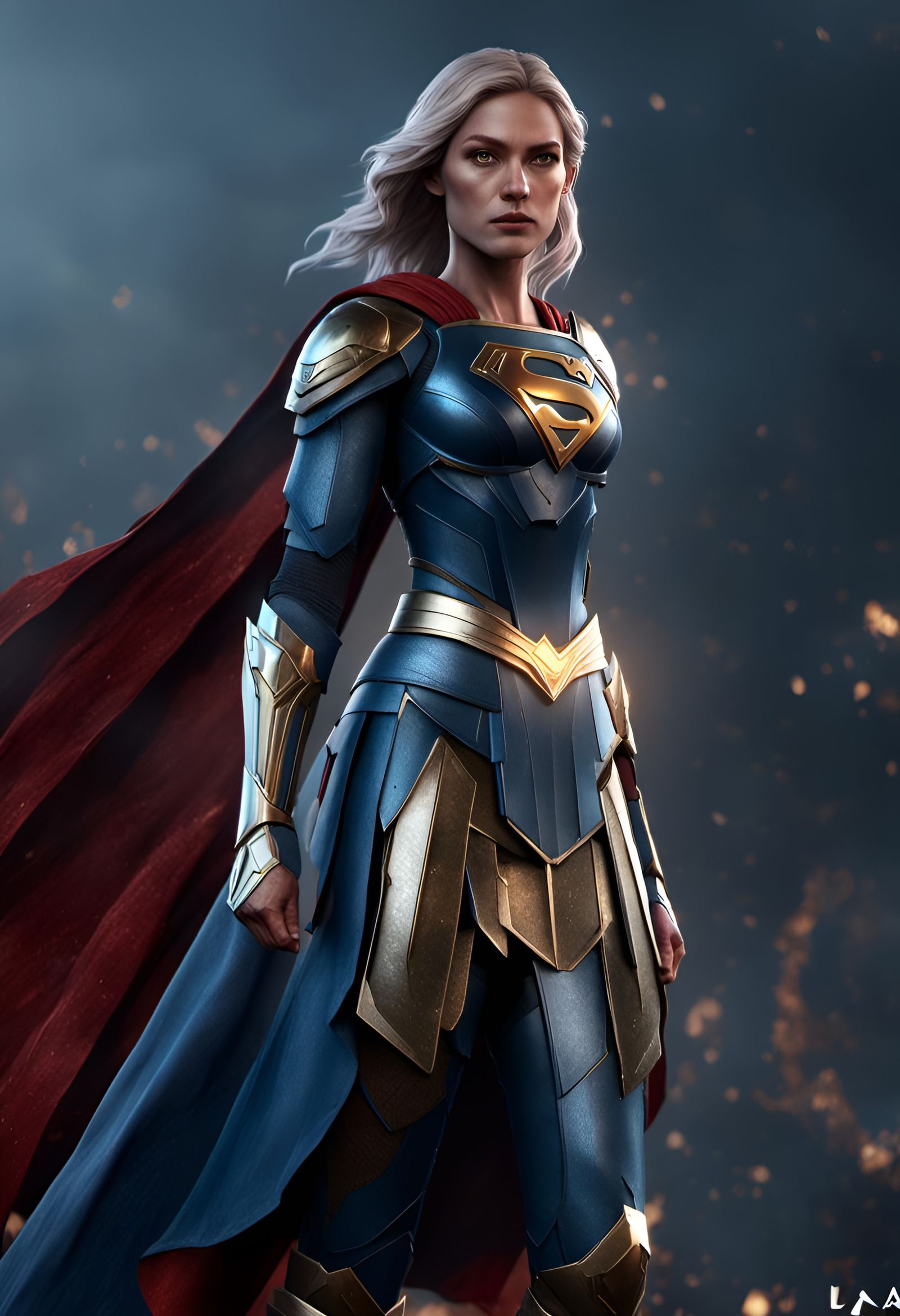 Armor Supergirl 3D Game Cinematic Feel, Epic 3D Videogame Graphics ...