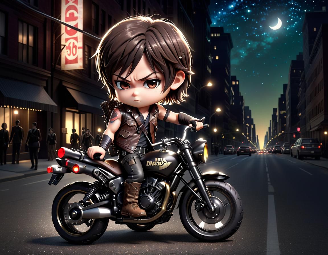 Chibi Daryl Dixon - AI Generated Artwork - NightCafe Creator