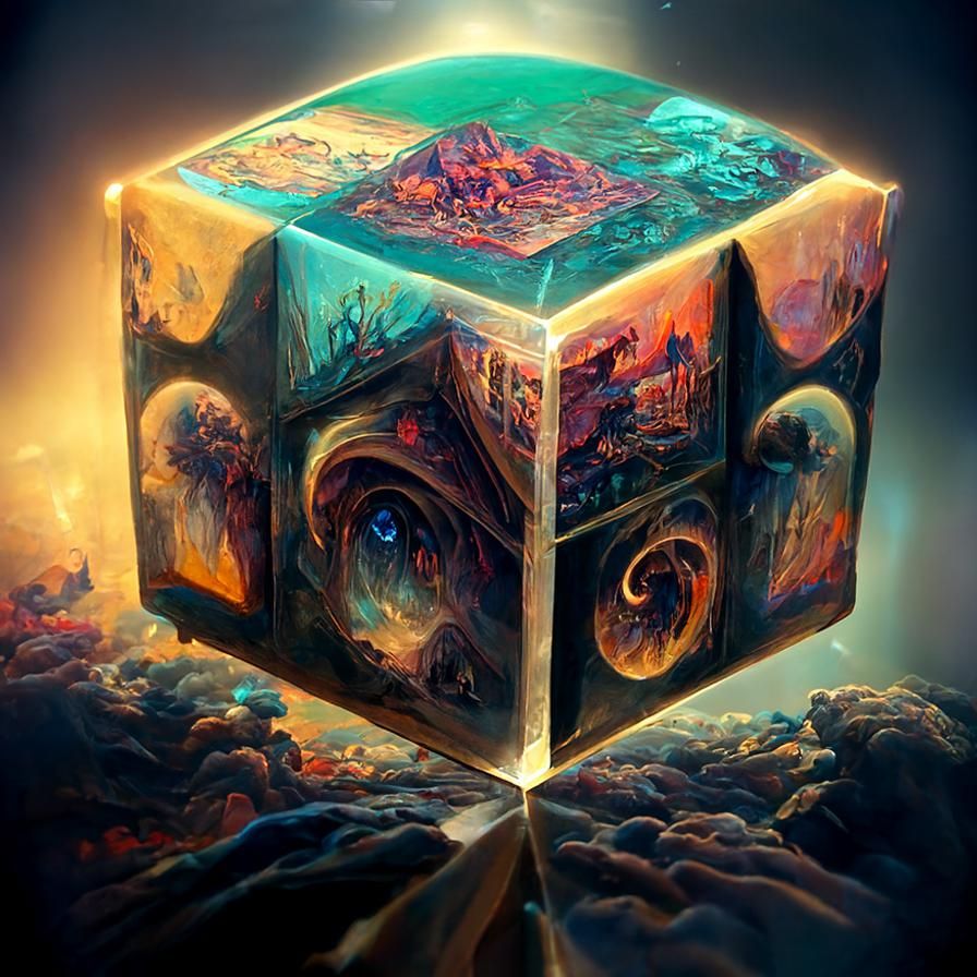 the celestial magic cube, by Michael Kaluta, Zdzisław Beksiński and ...