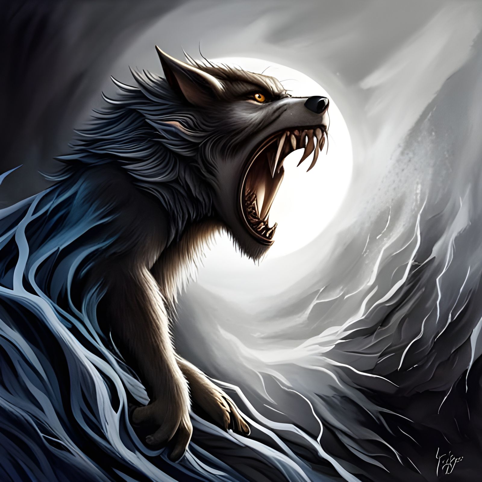 Nightmare Wolf - AI Generated Artwork - NightCafe Creator