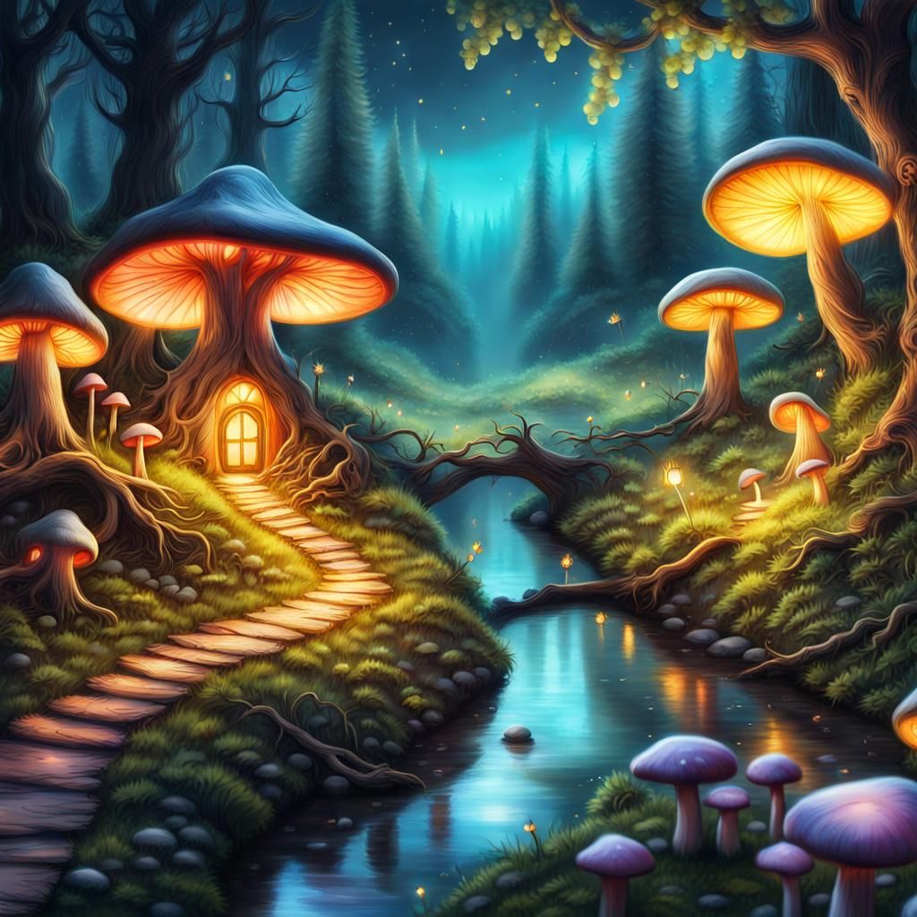 Magical Forest - AI Generated Artwork - NightCafe Creator