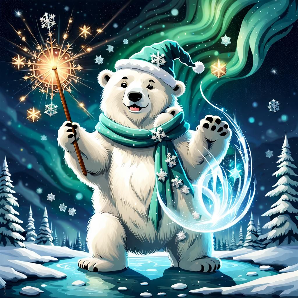 Cute wizard bear - AI Generated Artwork - NightCafe Creator