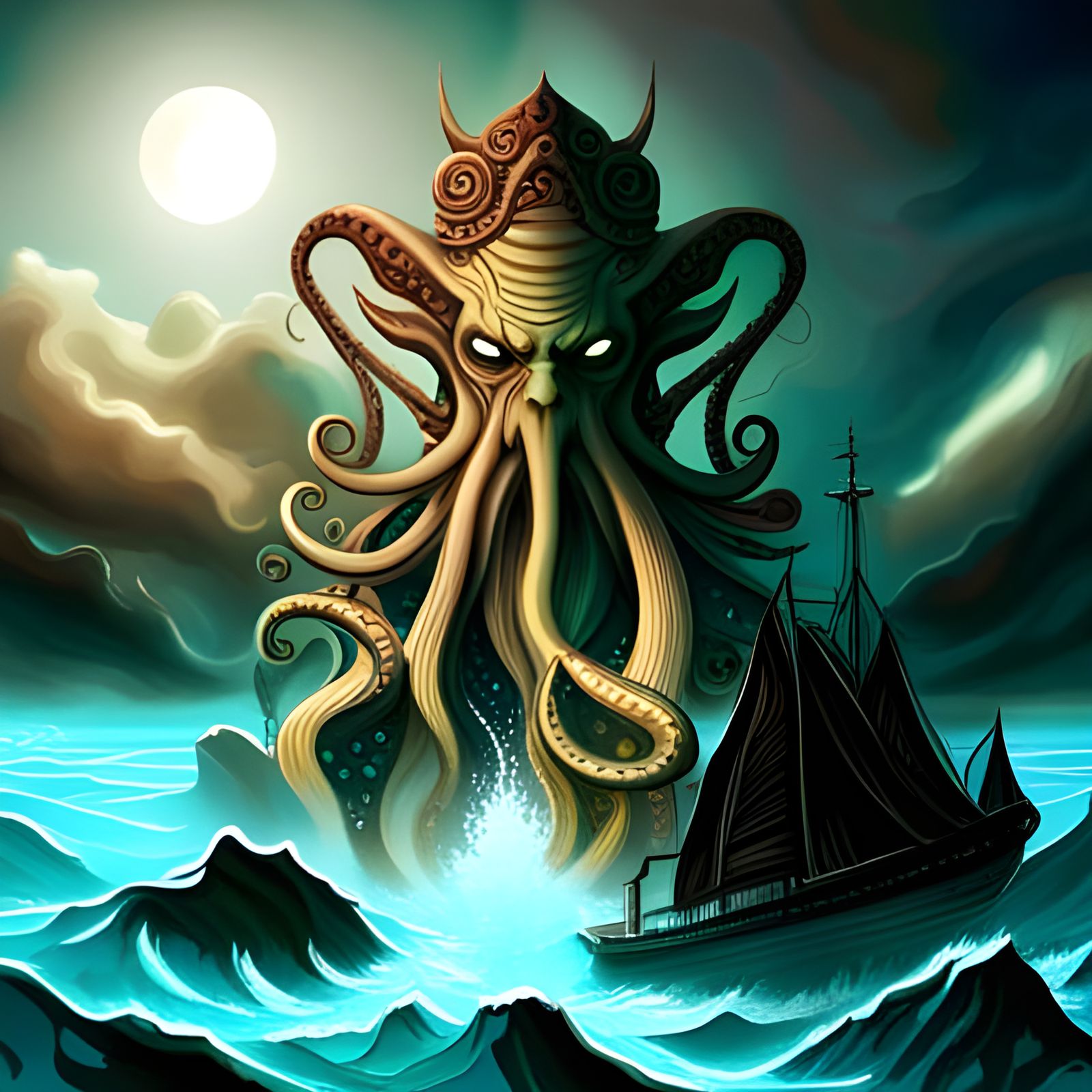 Ancient God Cthulhu - AI Generated Artwork - NightCafe Creator