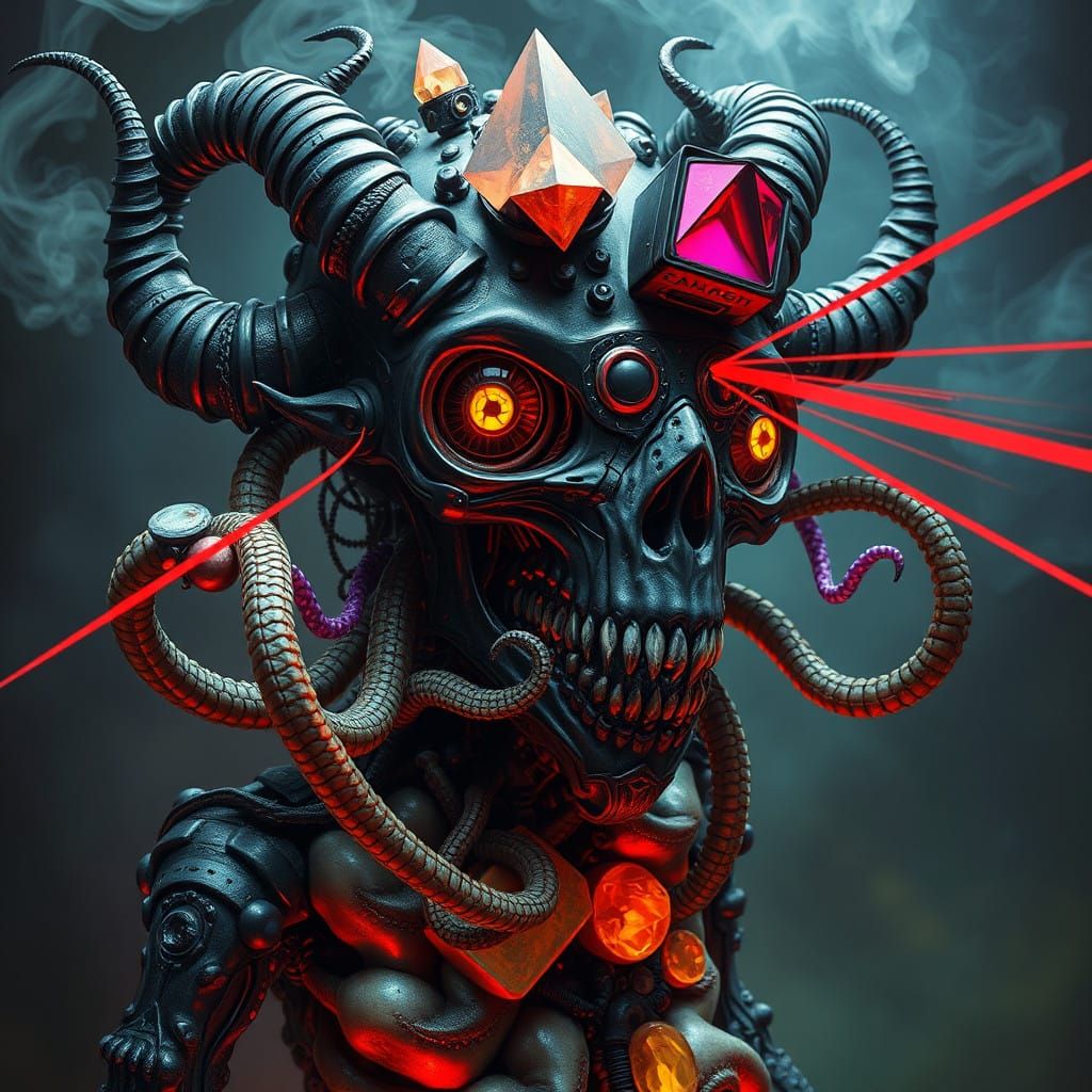 Alien Battle Armor - Eldritch Dark Horror Deity in Hyperdime...