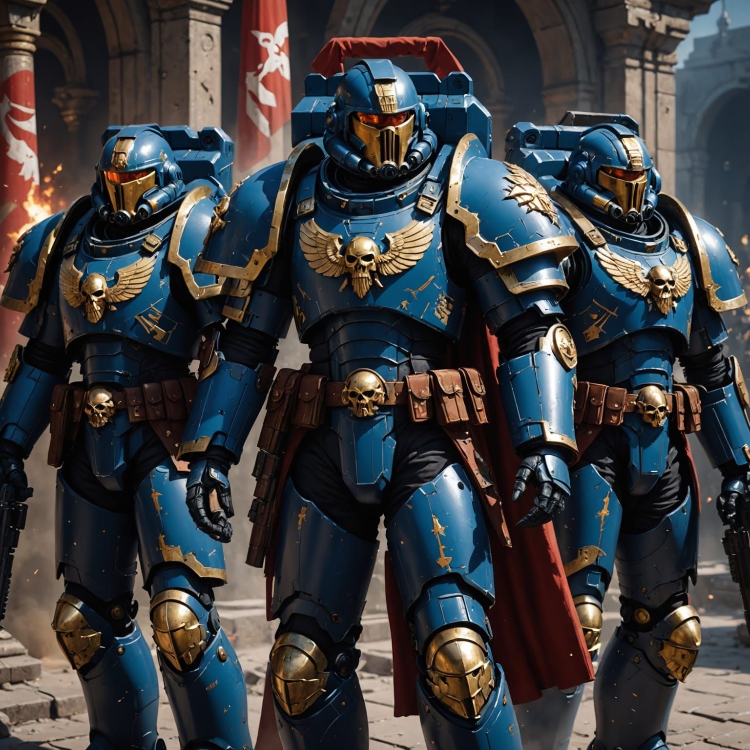 Space Marines praetor guards - Cyberpunk Warriors in Ancien...