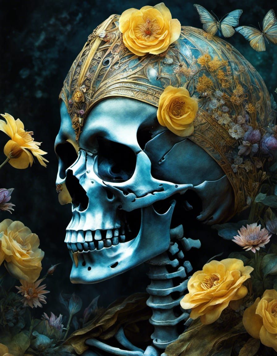 art by Susan Seddon Boulet, anne stokes, Callie Fink a skeleton in a ...