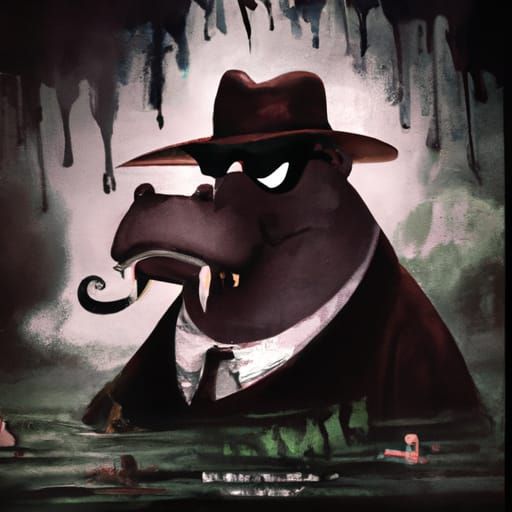 Hippo Mob Boss - AI Generated Artwork - NightCafe Creator