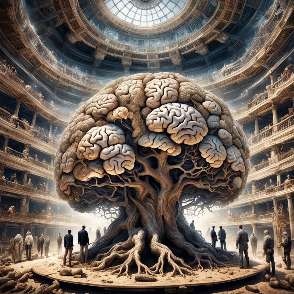 Construction of the human brain tree - AI Generated Artwork - NightCafe ...