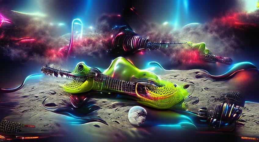 Space Gator - AI Generated Artwork - NightCafe Creator