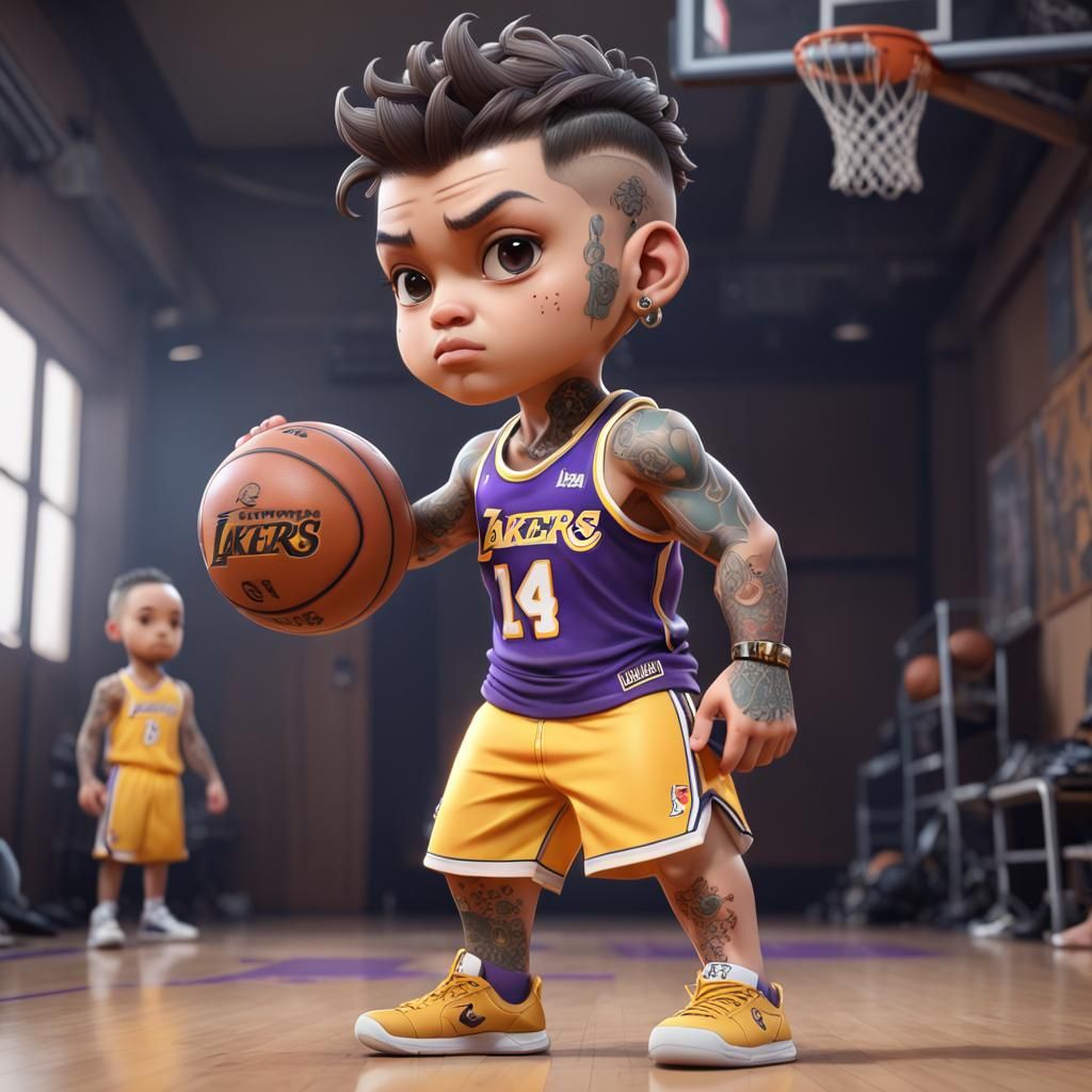 Basketball player lakers - AI Generated Artwork - NightCafe Creator