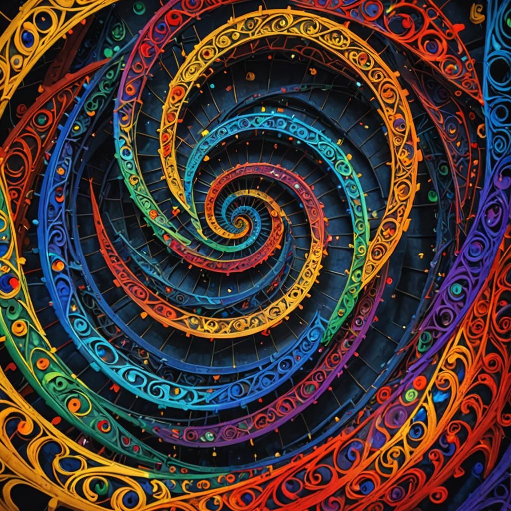 Spiraling - AI Generated Artwork - NightCafe Creator