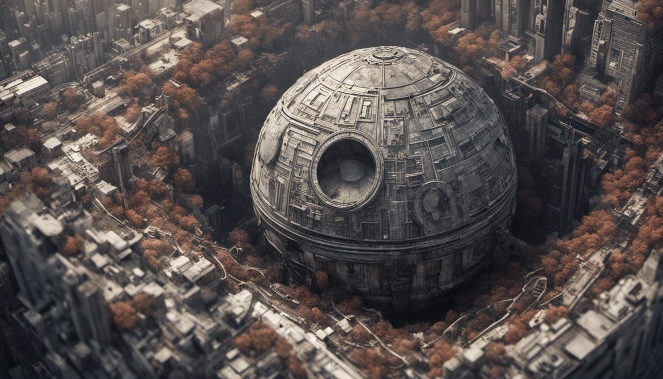 Rare sighting of the Deathstar in its natural habitat - AI Generated ...