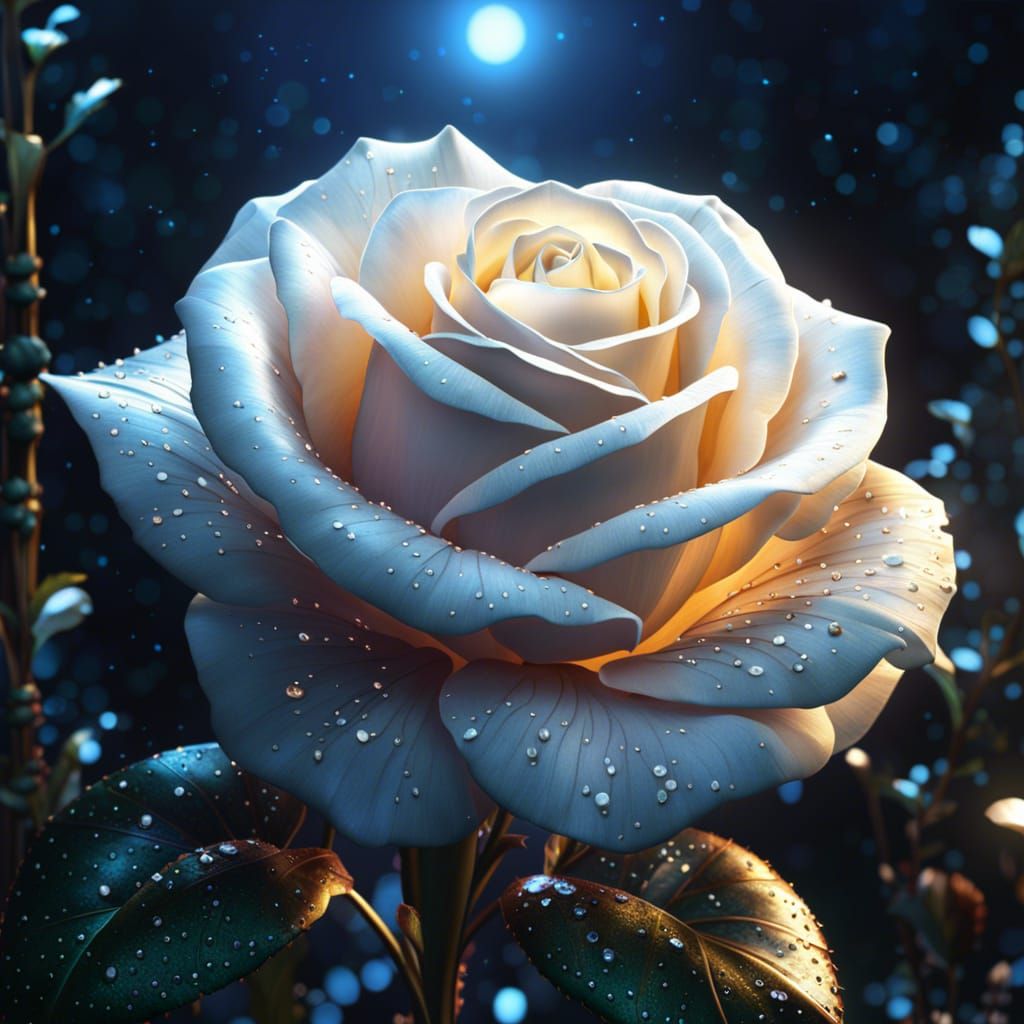 White rose - AI Generated Artwork - NightCafe Creator