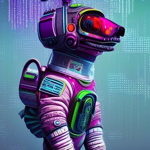 Retro Space Dog - AI Generated Artwork - NightCafe Creator