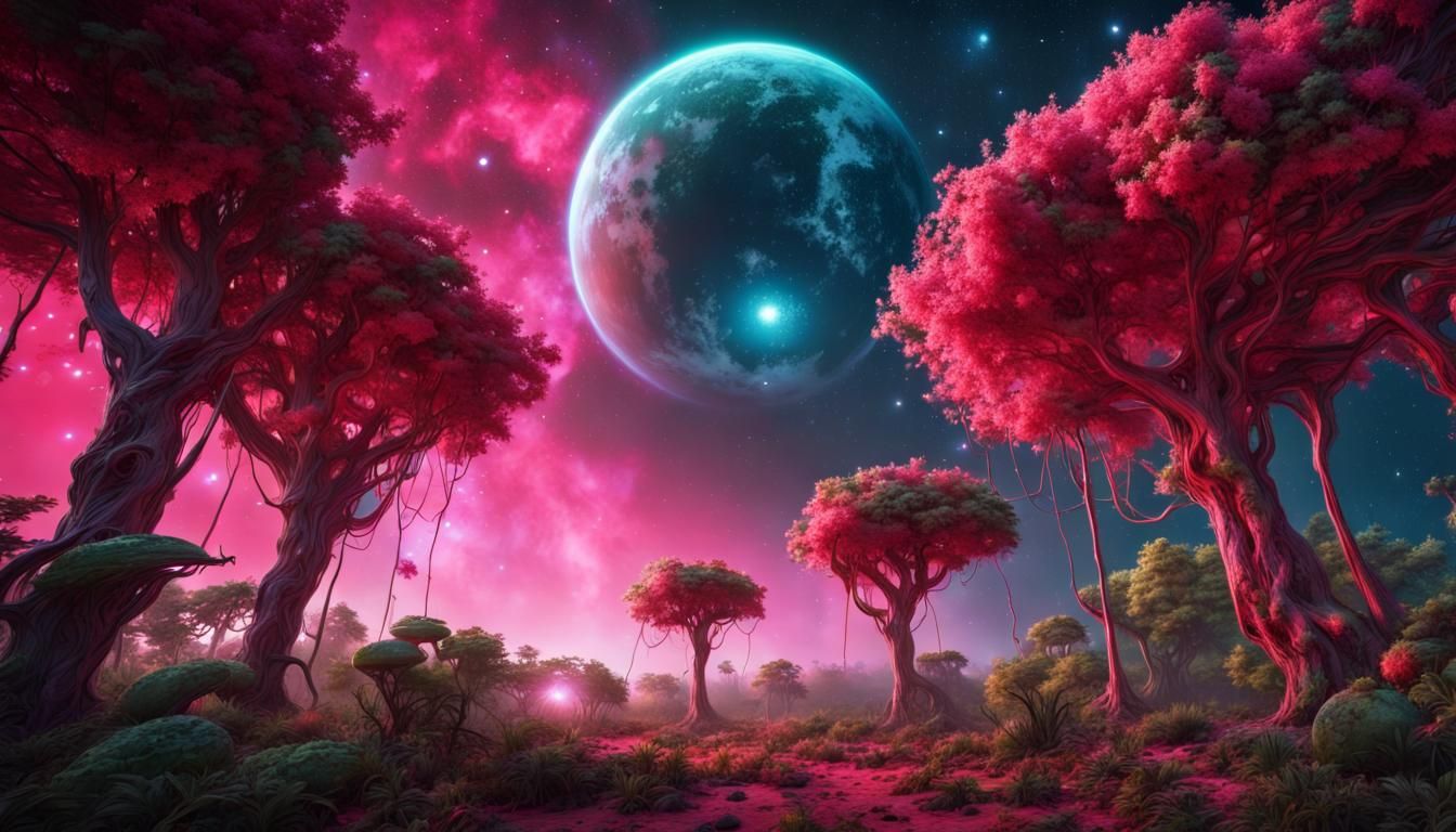 alien forest 2 - AI Generated Artwork - NightCafe Creator