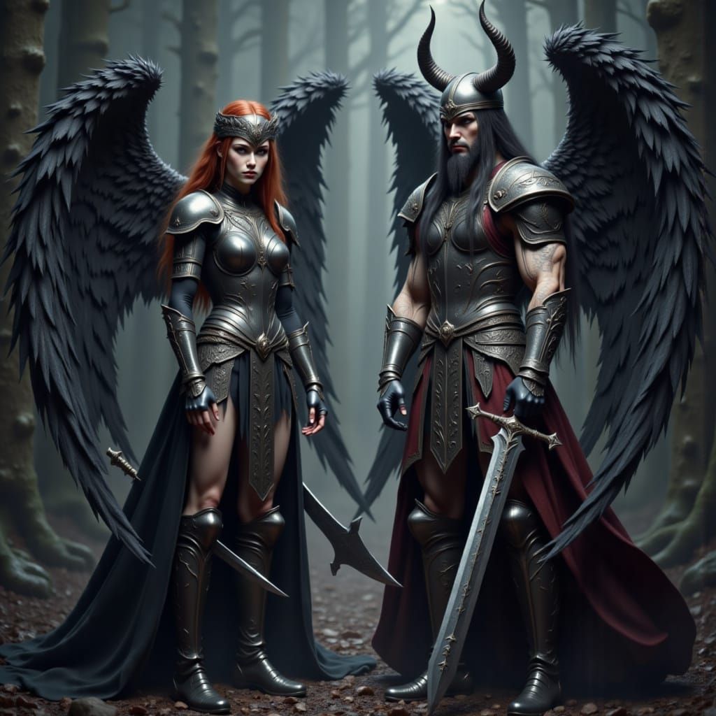 Warrior Angels @Leia_Faiga - Epic Dark Warrior Angel vs Vik...
