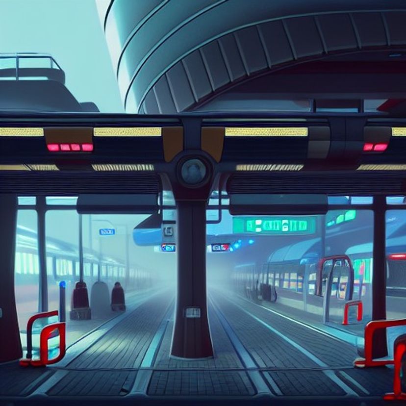 Robot city train station, trending on artstation - AI Generated Artwork ...