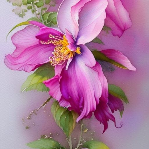 pink Fuchsias - AI Generated Artwork - NightCafe Creator