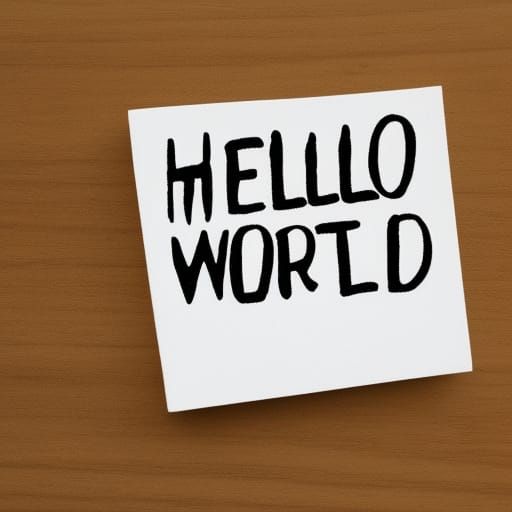 text, saying, hello world - AI Generated Artwork - NightCafe Creator