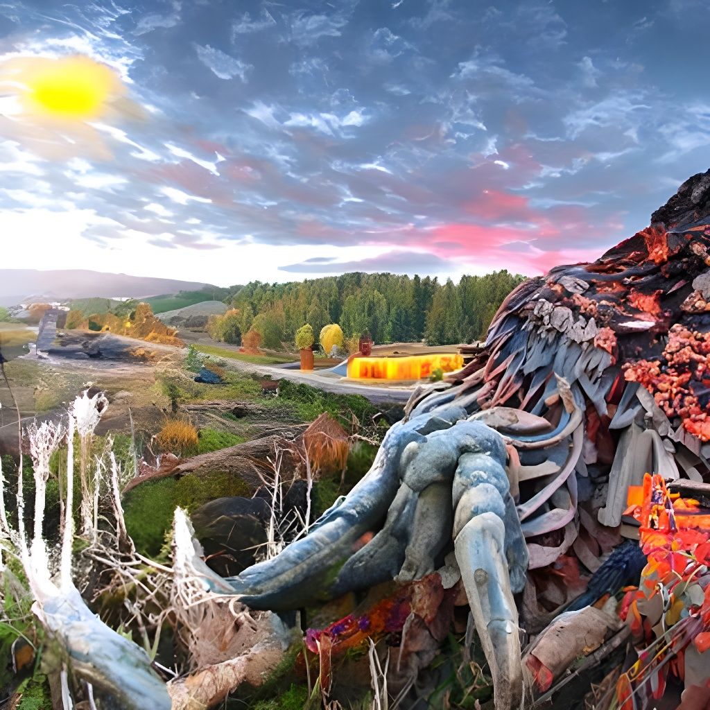 Eldritch art sculpture in nature - AI Generated Artwork - NightCafe Creator
