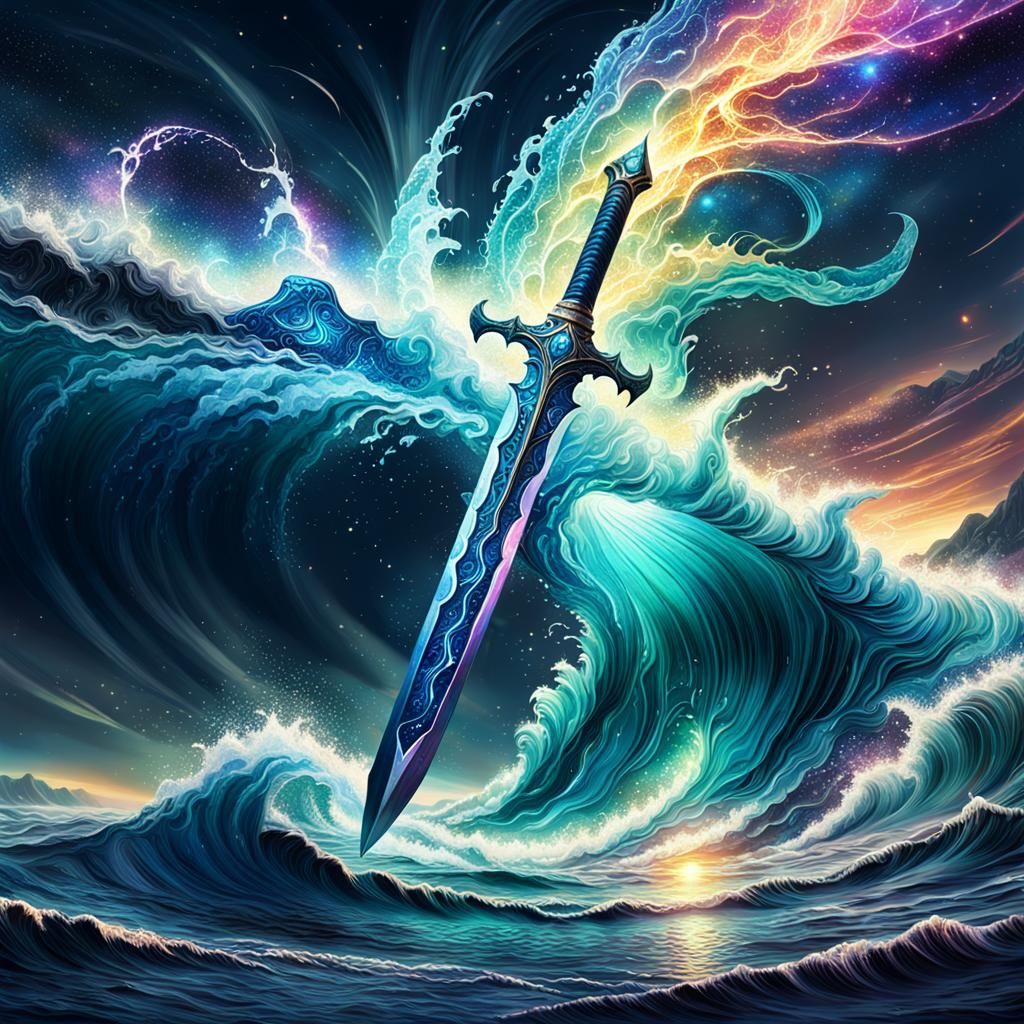 Holy Water Sword: Aqua Regia - AI Generated Artwork - NightCafe Creator