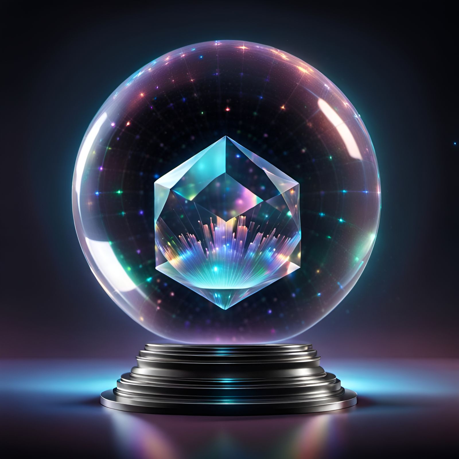 Hologram Sphere - AI Generated Artwork - NightCafe Creator
